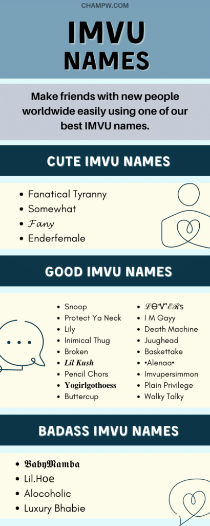 650+ Attractive IMVU Names You Must Try To Make New Friends