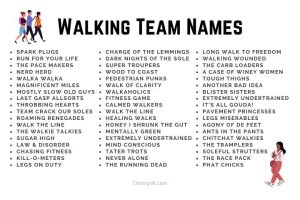 550+ Creative Walking Team Names That Will Inspire You