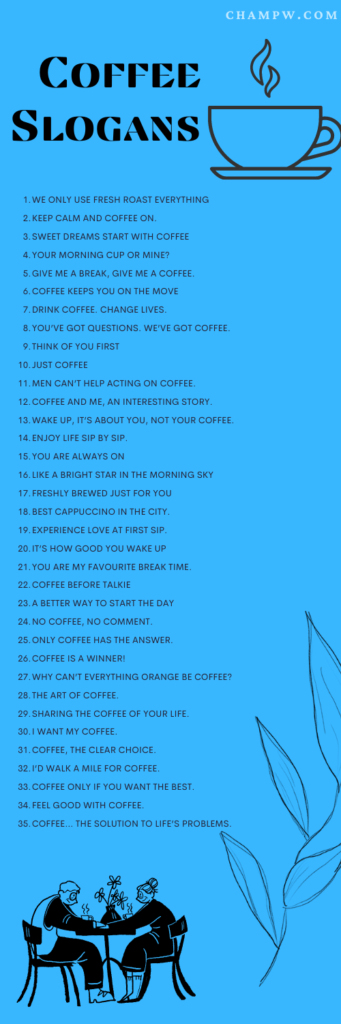 350+ Catchy Coffee Slogans Ideas For Your Coffee Shop