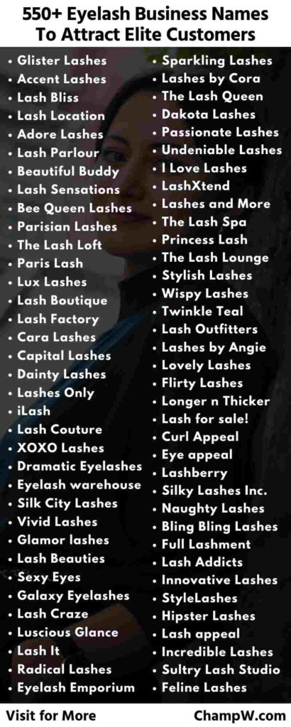 550+ Eyelash Business Names To Attract Elite Customers