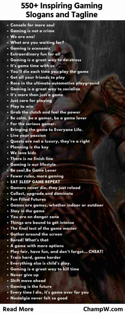 550+ Inspiring Gaming Slogans And Tagline 2025