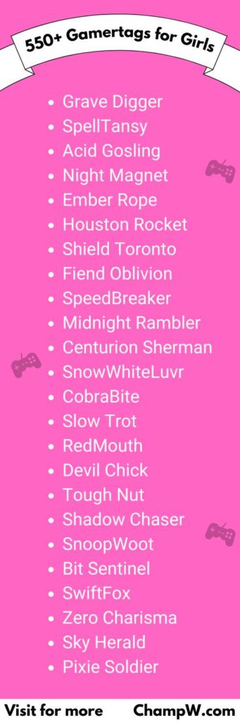550+ Cool Gamertags For Girls That Are Cute & Creative