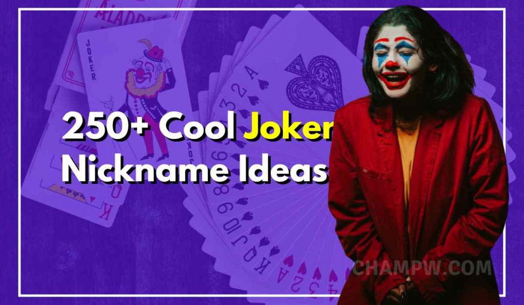 250+ Cool Joker Nickname Guaranteed To Make You Laugh