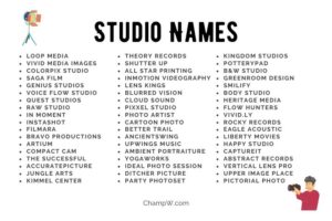 550+ Studio Names That Decrypts Your Ideas Into A Reality