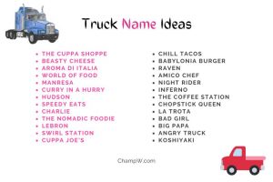 1100+ Truck Names That Show Off Your Specialization