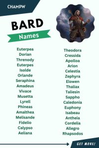 190+ Magical Bard Names For Your Next Story