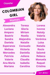 Colombian Girl Names - Top 100 Complete List With Meaning